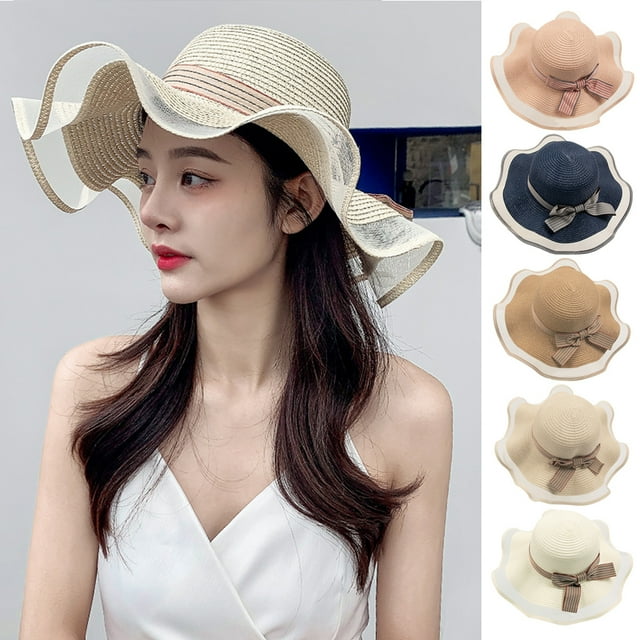 Cheers Us Womens Folable Floppy Hat Wide Brim Sun Hat Summer Uv Beach
