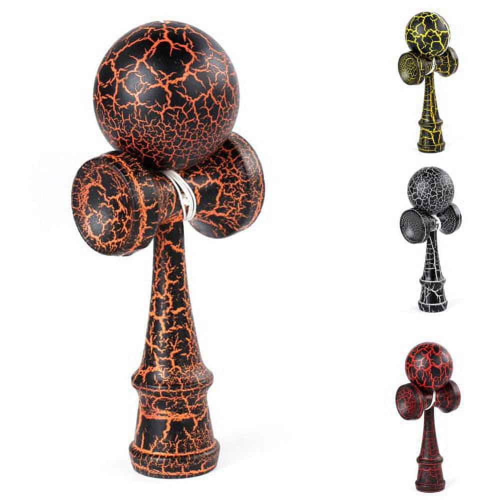 Cheers.US Wooden Crack Paint Kendama Juggling Ball Japanese Traditional ...