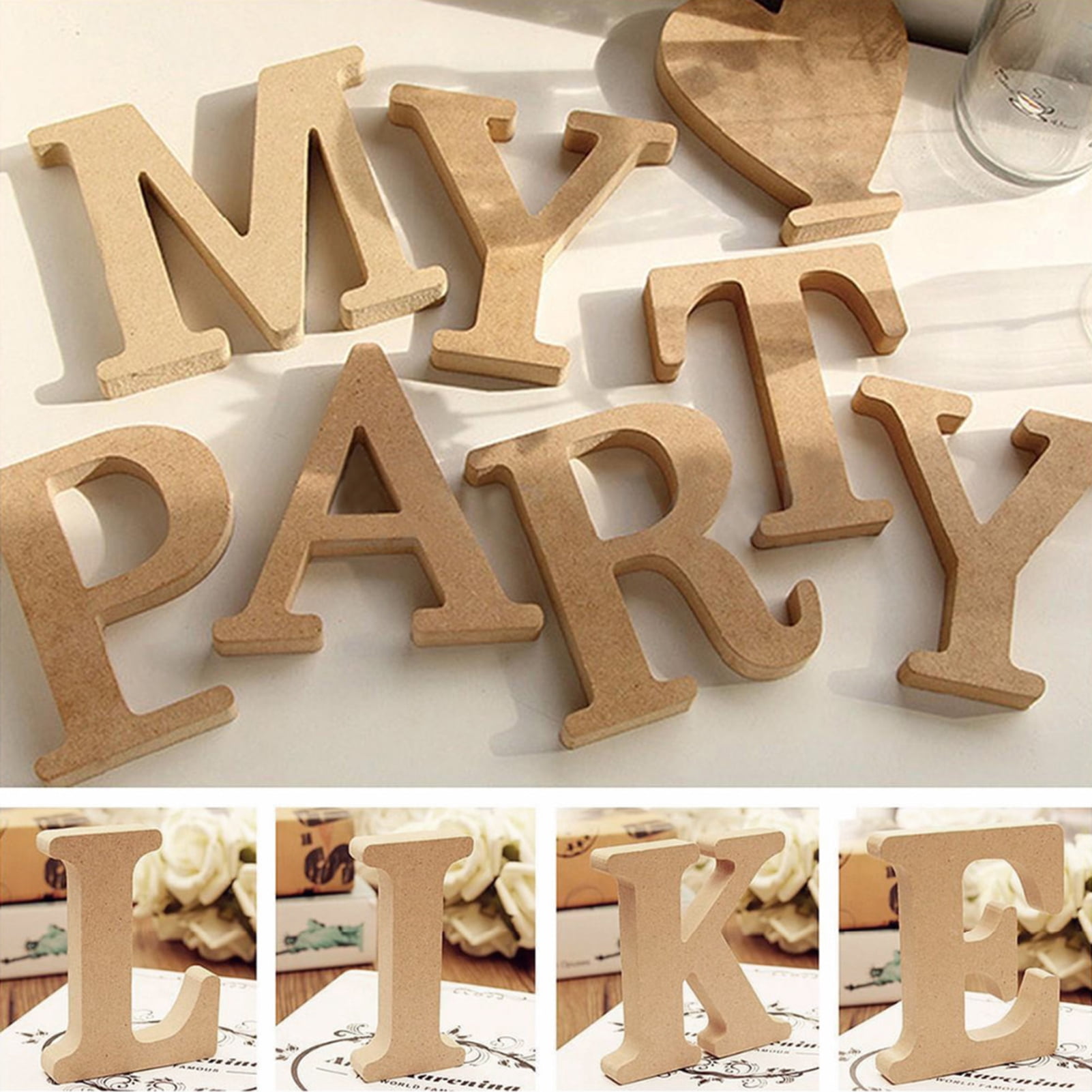 Cheers US Wooden Letters - Wood Alphabet Letters for Crafts Wood ...