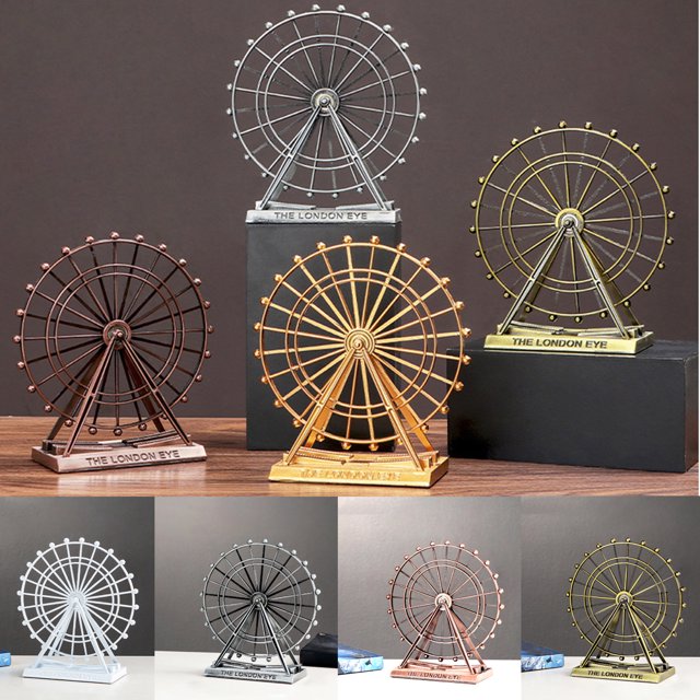 Cheers.US Ferris Wheel Figurine Wrought Iron Figure Model Ferris Wheel ...