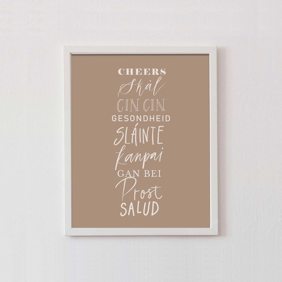 Cheers Wall Art, Bar Cart Art, Dining Room Decor, Neutral Tones Art ...