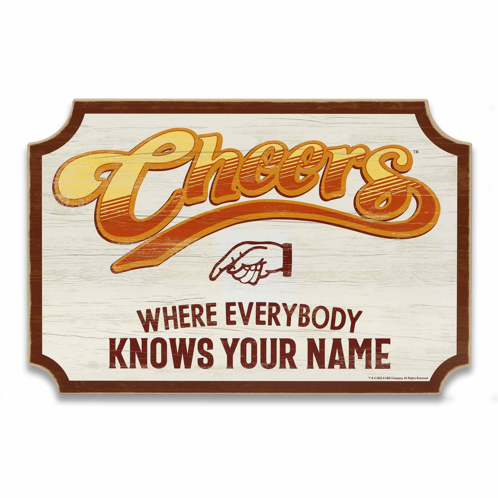 Cheers Where Everybody Knows Your Name Wood Wall Decor - Fun Cheers ...