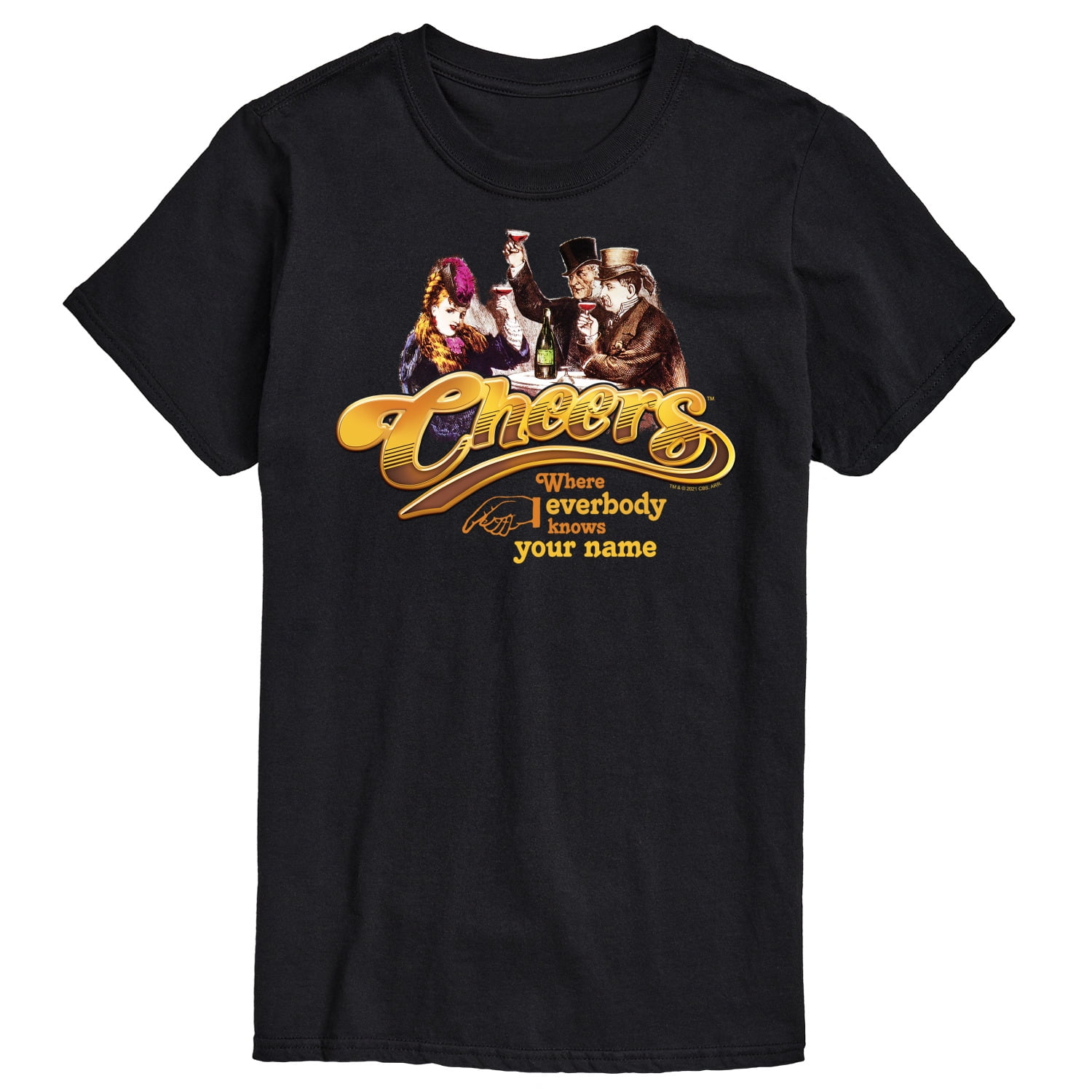 Cheers - Where Everybody Logo - Men's Short Sleeve Graphic T-Shirt ...