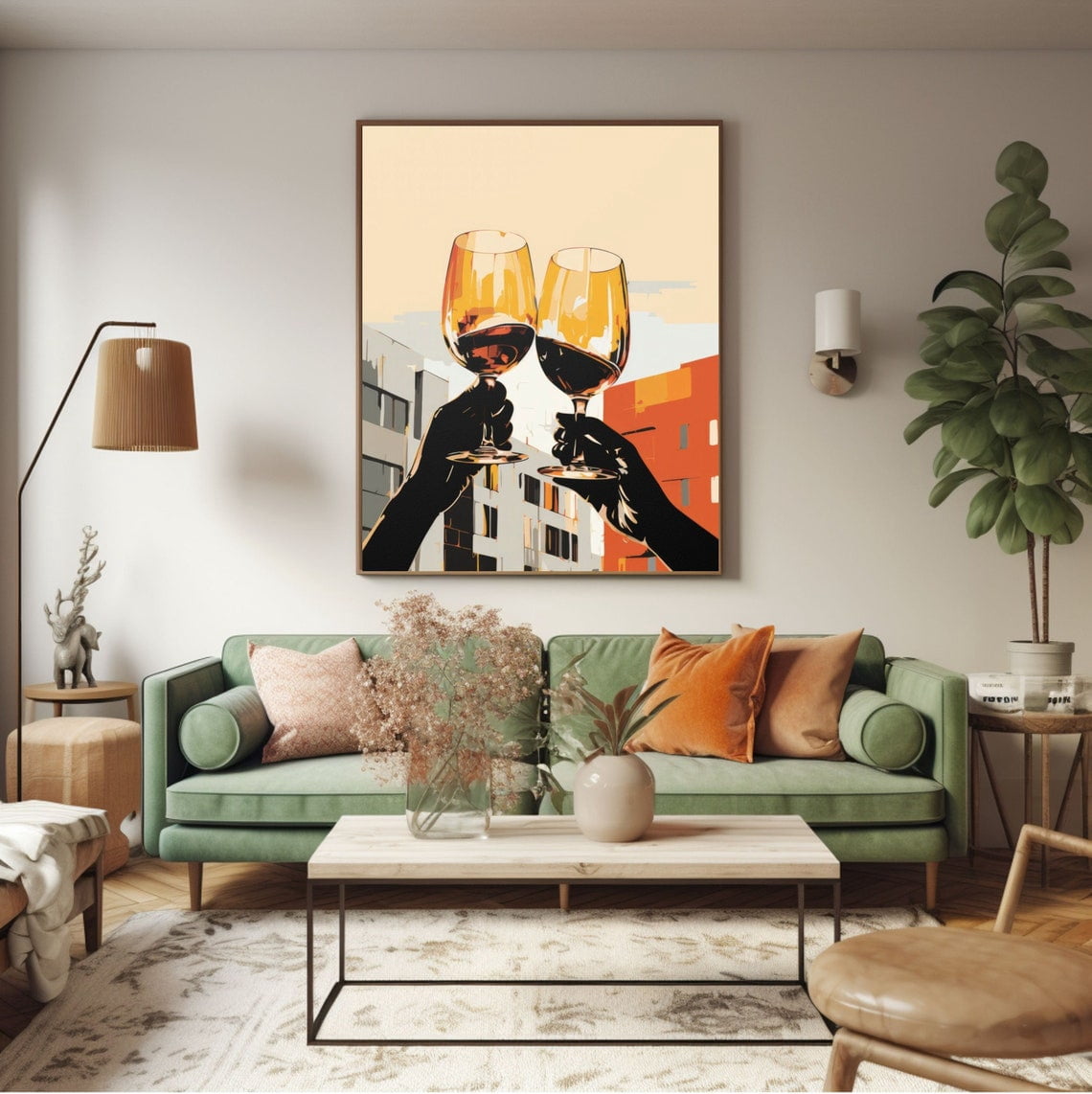 Cheers Wine Glasses Wine Cheers Poster Unframed Paper Print - Walmart.com