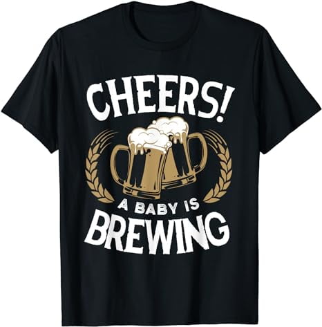 Cheers a baby is brewing Design for a Brewing Beer brewer T-Shirt ...