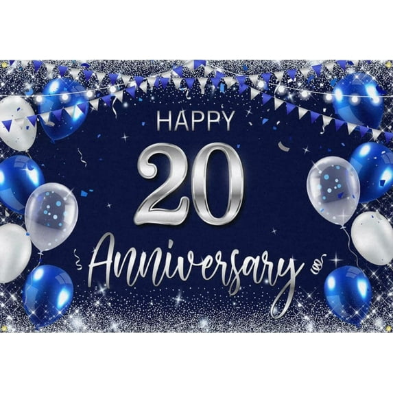 Cheers to 20 Years Backdrop Banner for 20 Year Class Reunion rations ...