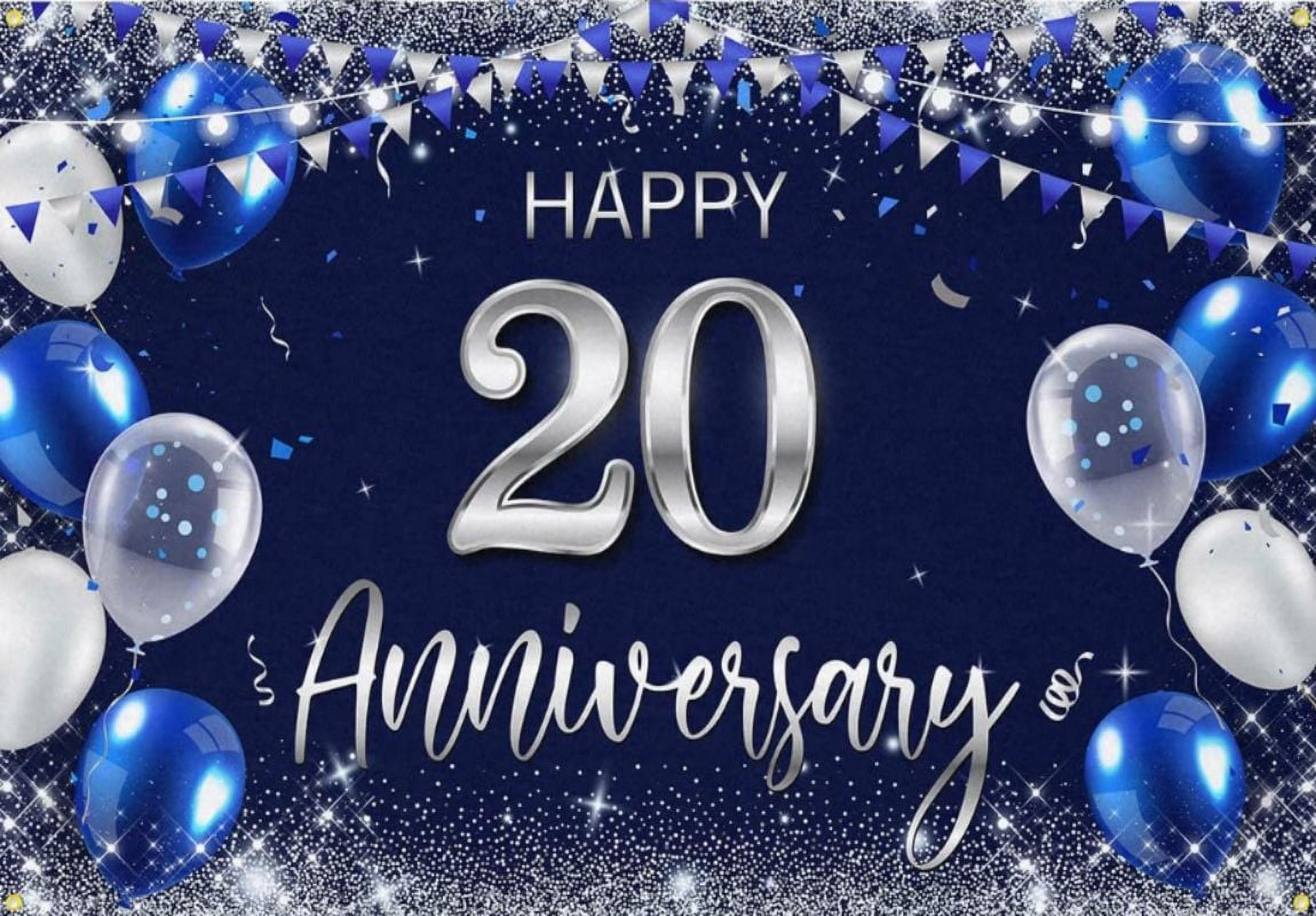 Cheers to 20 Years Backdrop Banner for 20 Year Class Reunion rations ...