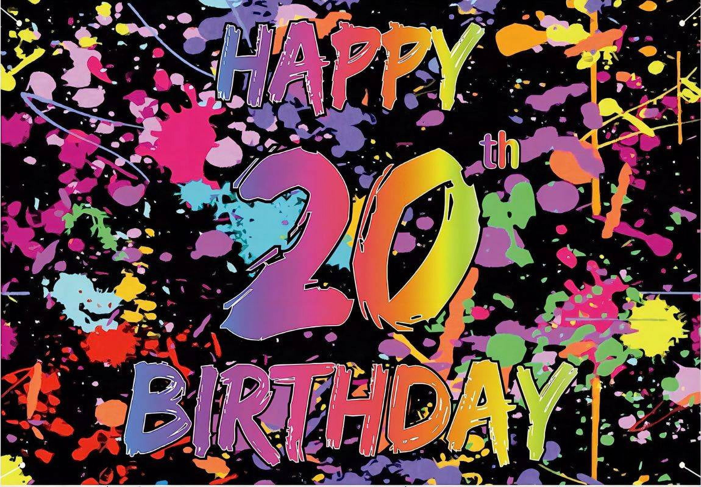 Cheers to 20 Years Backdrop Banner for 20 Year Class Reunion rations ...