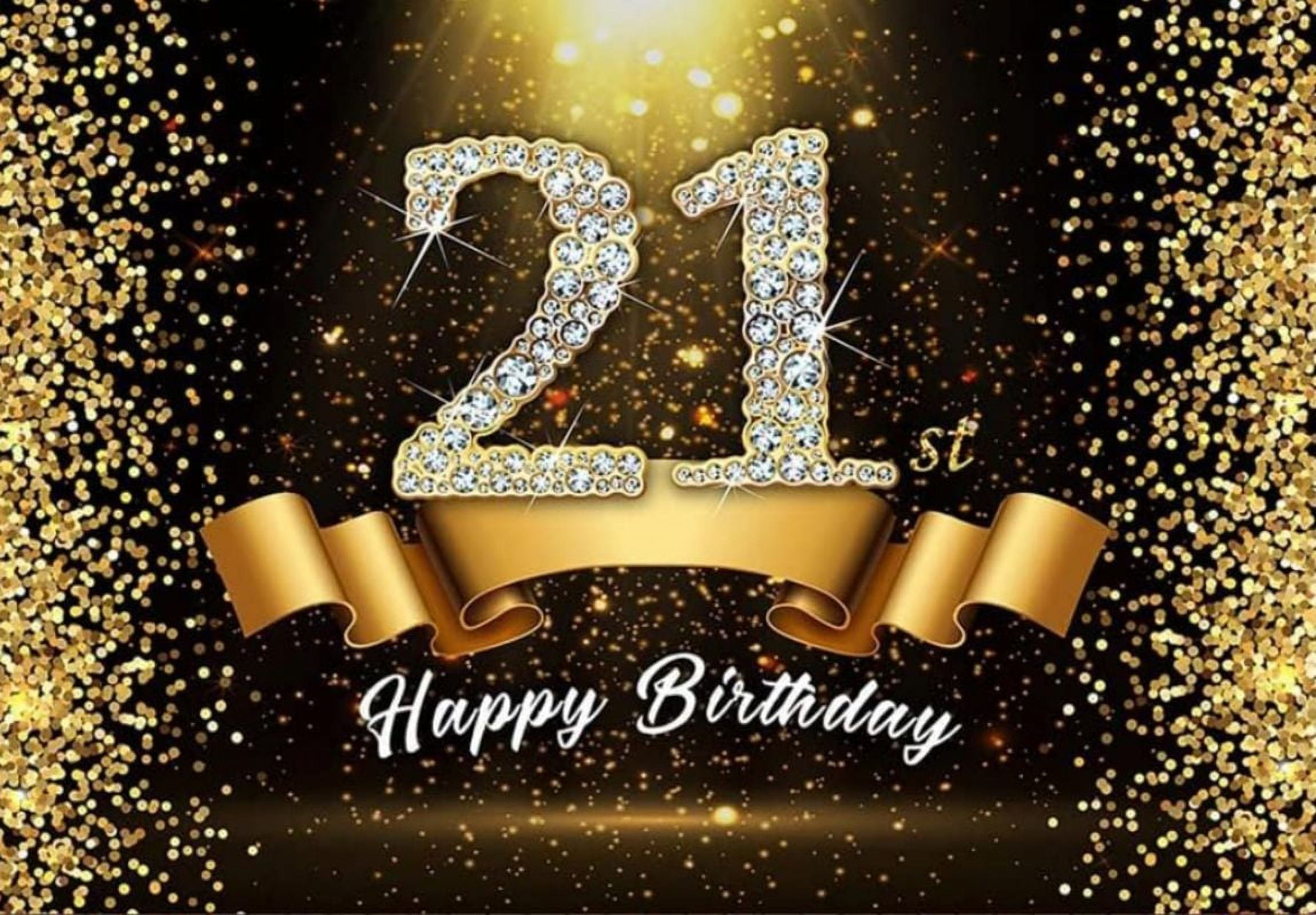 Cheers to 21 Years Birthday rations Pink Rose Gold Happy 21st Birthday ...