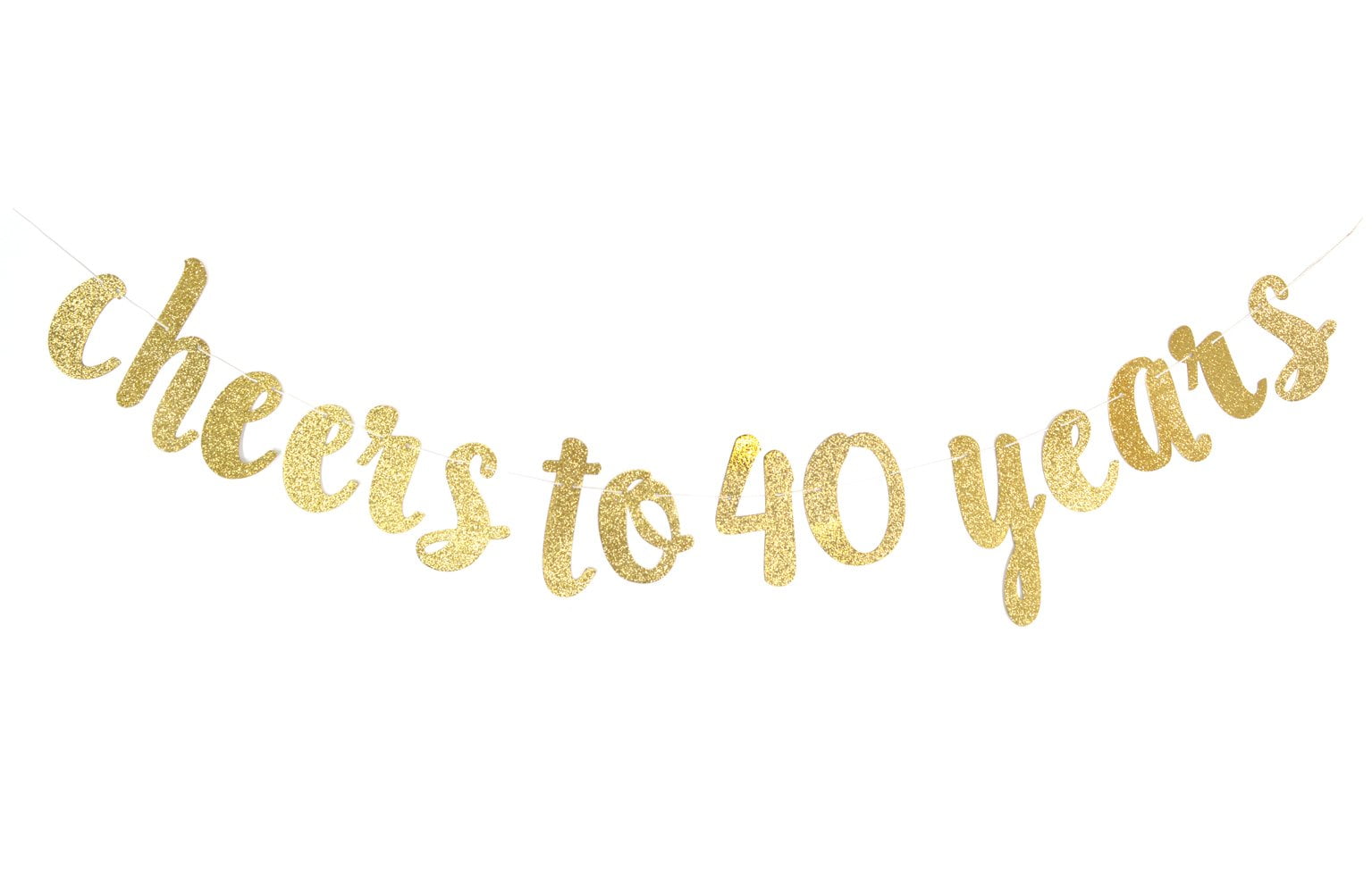Qttier Cheers to 40 Years Banner, 40th Birthday Party, Wedding ...