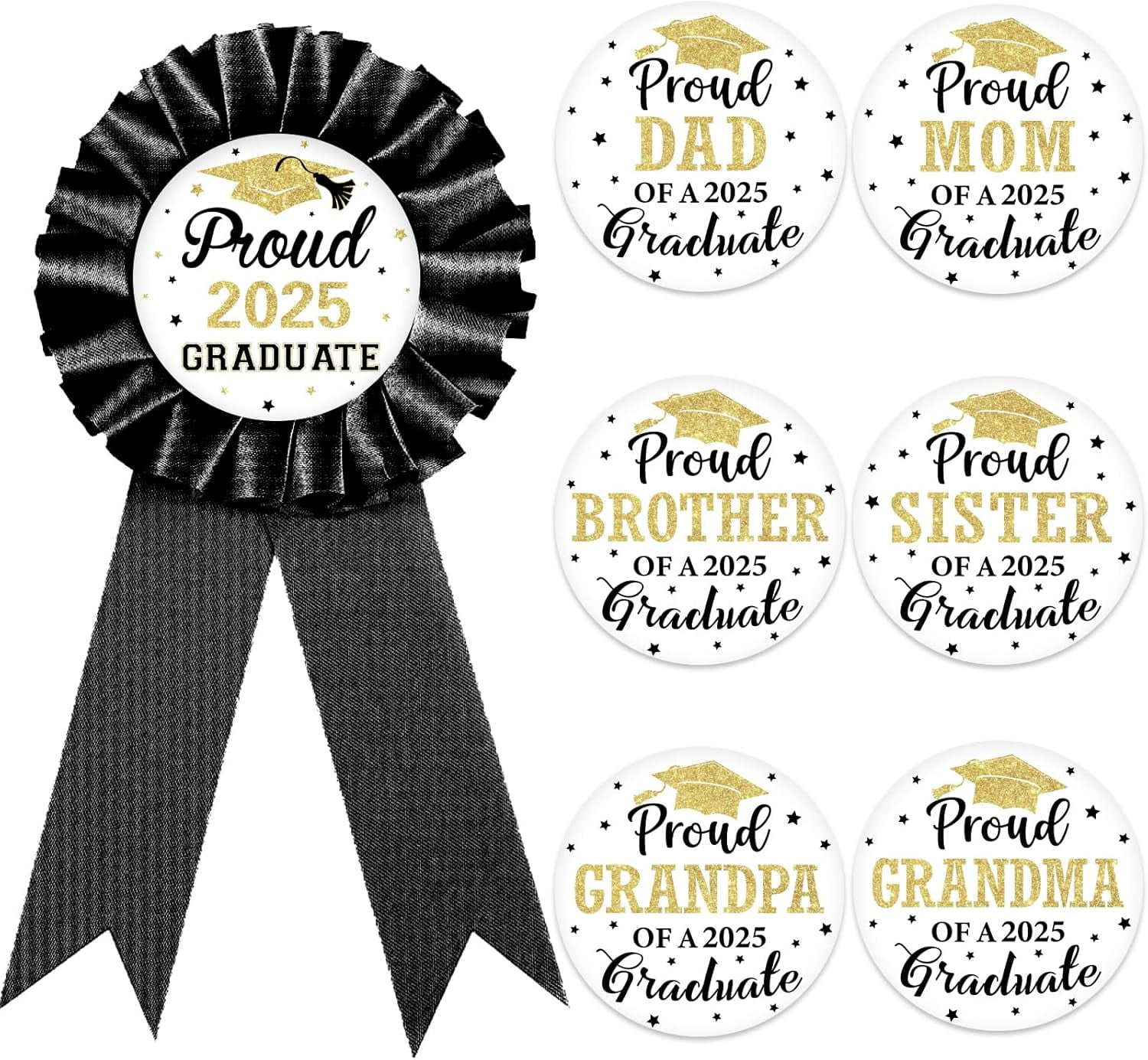 Cheerupp Proud 2025 Graduate Tinplate Badge Pin, Congrats Grad Button ...
