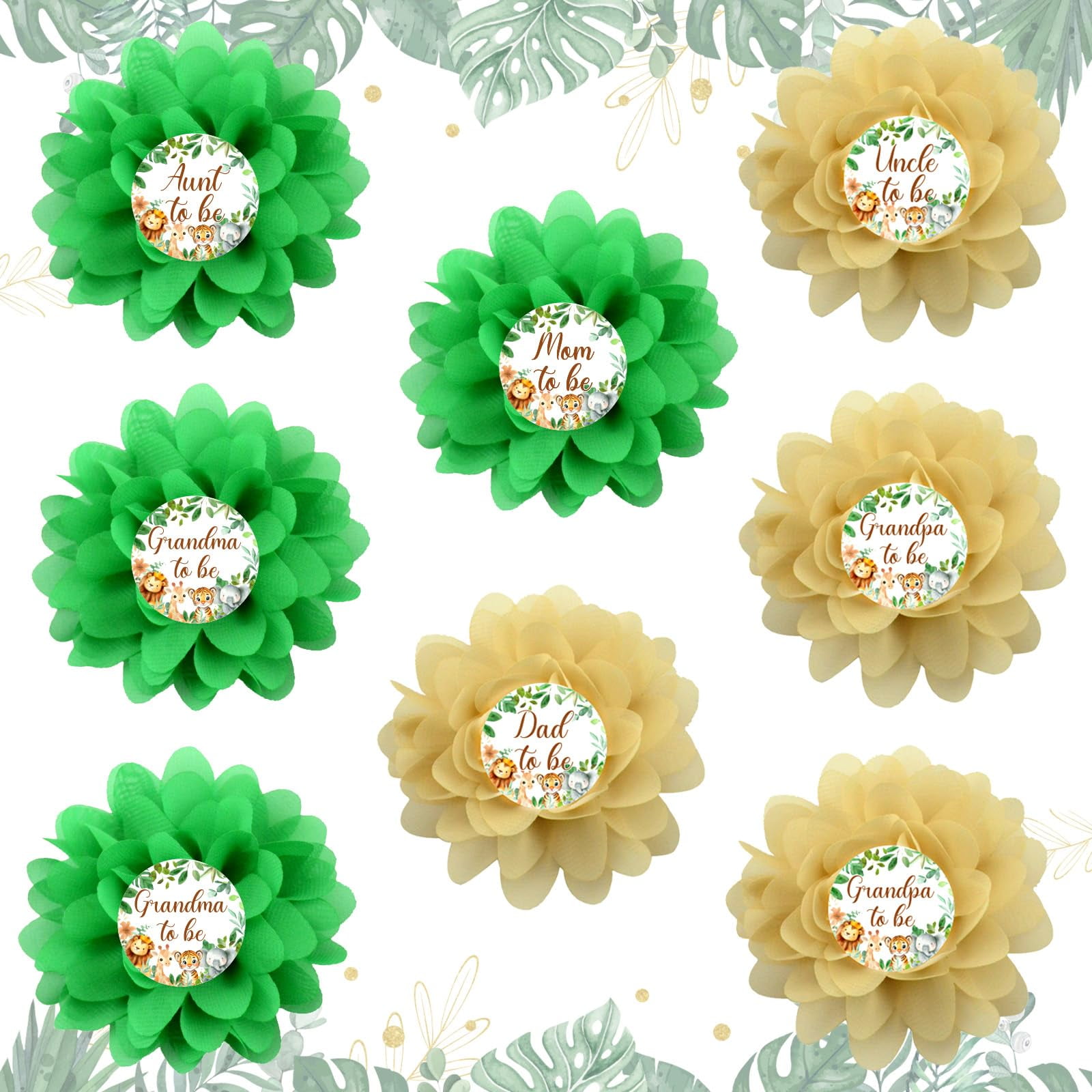 Cheerupp Woodland Animal Baby Shower Family Pins, 8 Jungle Safari ...