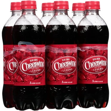 Cheerwine Family Owned Sparkling Cherry Carbonated Soft Drink, 12 fl oz ...