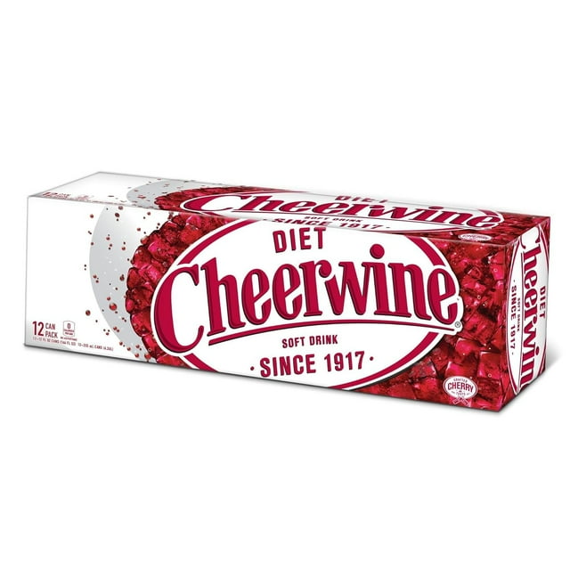 Cheerwine Diet Cherry Soda Soft Drink, 12 oz (12 Pack) - Walmart.com