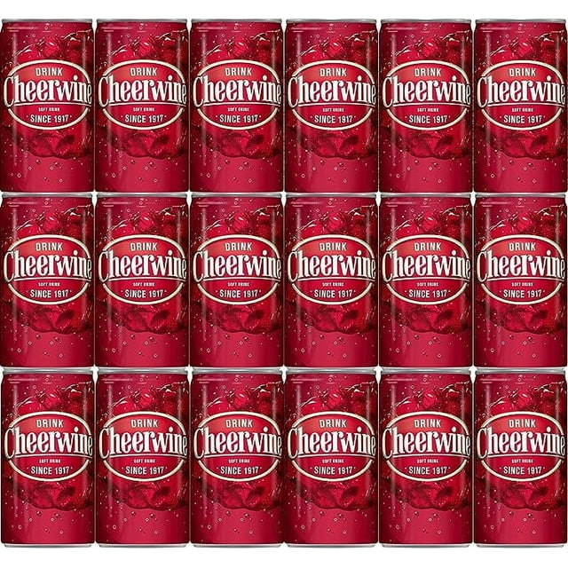 Cheerwine Cherry-Flavored Soda, 7.5 oz Can (Pack of 18) - Walmart.com
