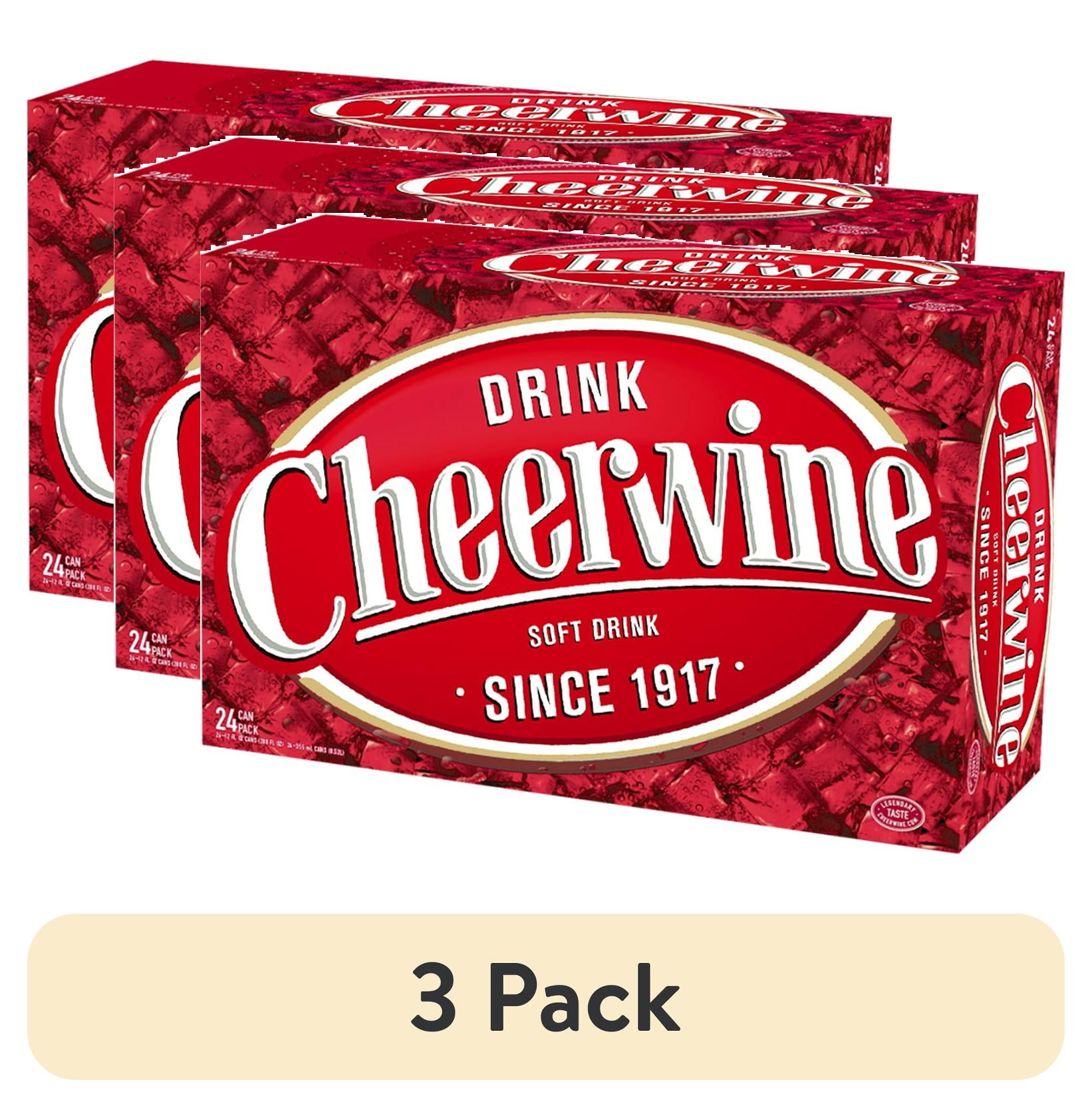 (3 pack) Cheerwine Soft Drink, 12 fl oz, 24 Pack Cans - Walmart.com