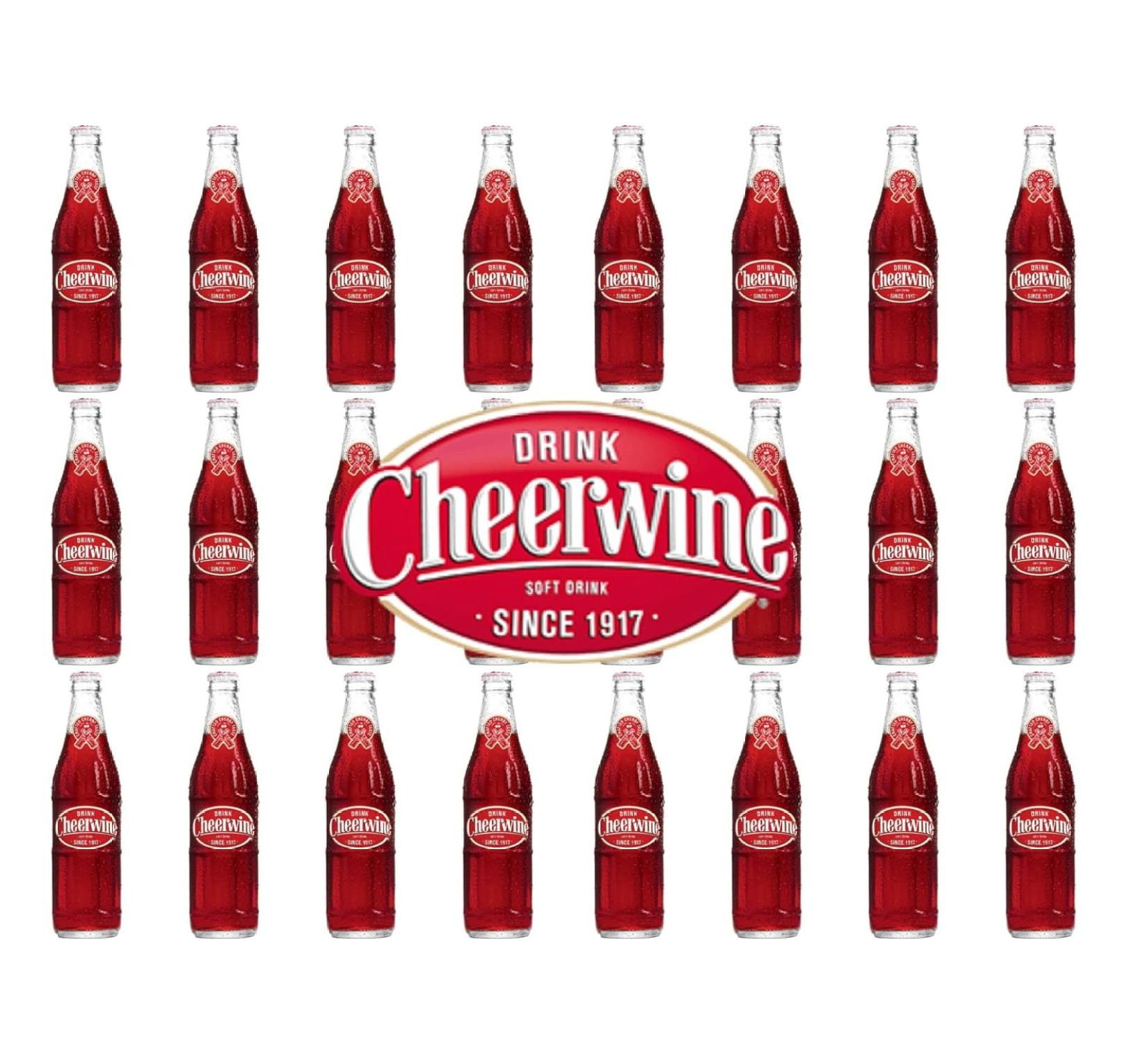 Cheerwine Uniquely Southern Cherry Soda - Fizzy Wild Cherry Taste - Bundled by Jsmark (Original ...
