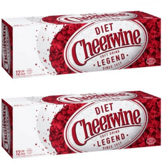 Cheerwine Zero Cherry Soda 12 oz Cans - 24 Pack - Walmart.com