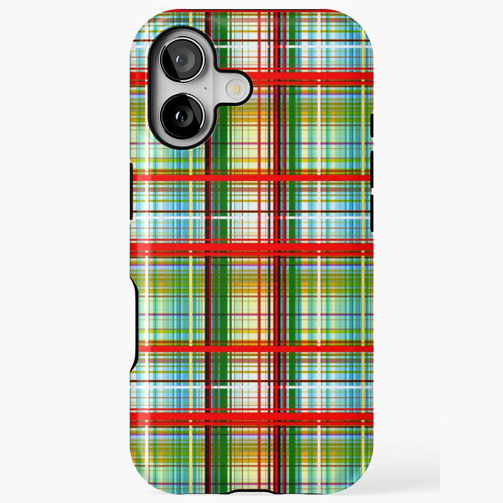 Cheery Bright Christmas Plaid Seamless Repeat Pattern Case for iPhone ...