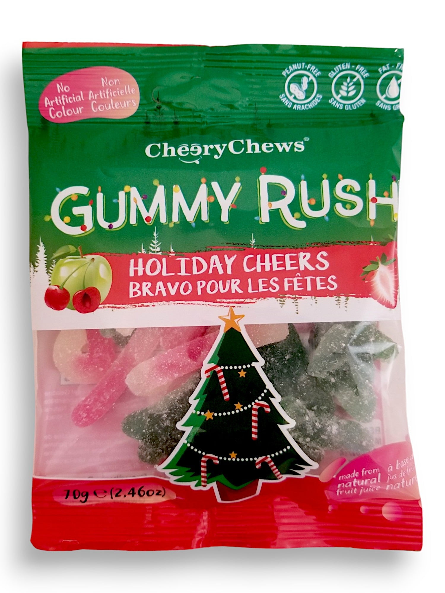 Cheery Chews Gummy Rush Holliday Cheers Sour Gummies, 70g/2.46 oz. Bag ...