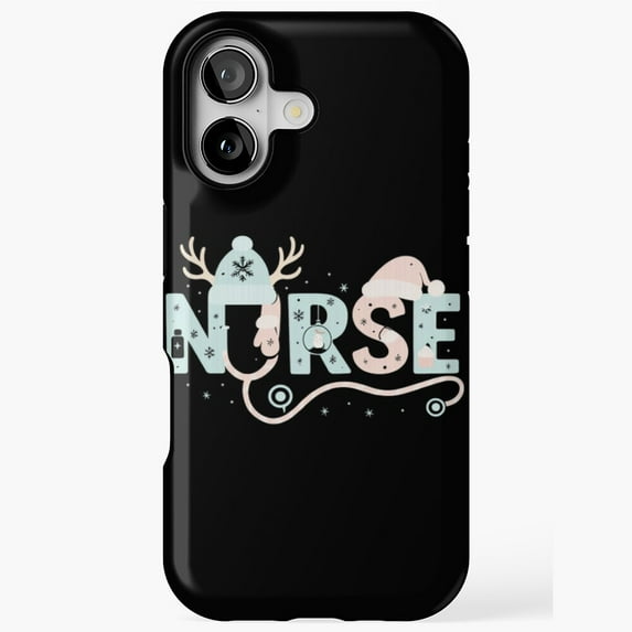 Cheery Classic Nurse Favorite Retro Merry Holiday iPhone 17 to 11 Pro ...