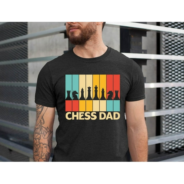 Chees Pieces Dad Shirt, Retro Check Mate Game Daddy T-Shirt, Gimate ...