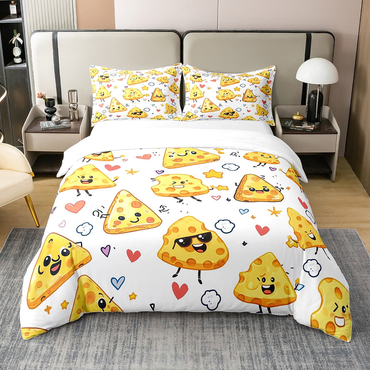 Cheese 100% Cotton Duvet Cover Full Sweet Delicious Dessert Bedding Set ...