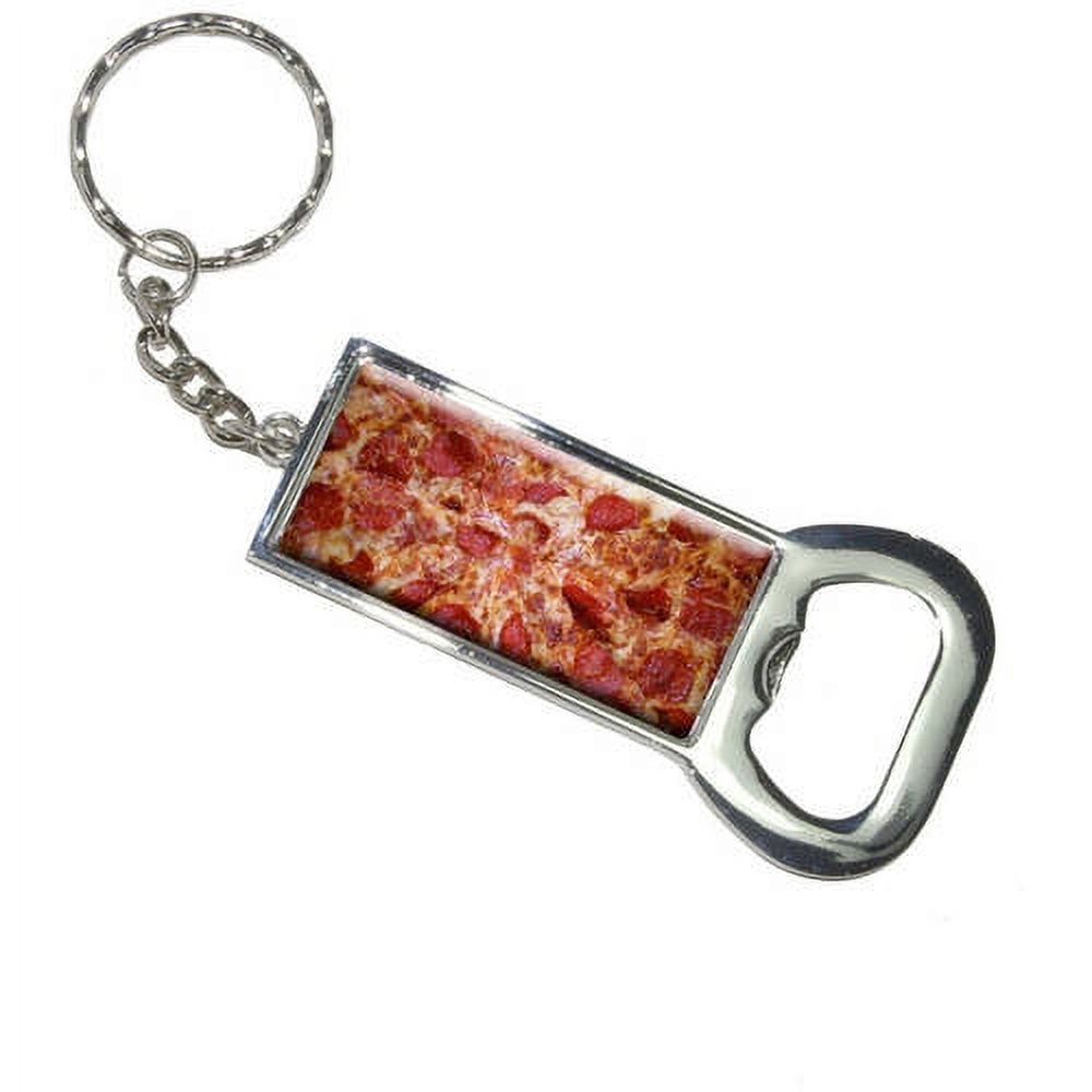 Cheese And Pepperoni Pizza Pie Keychain Bottle Bottlecap Opener ...