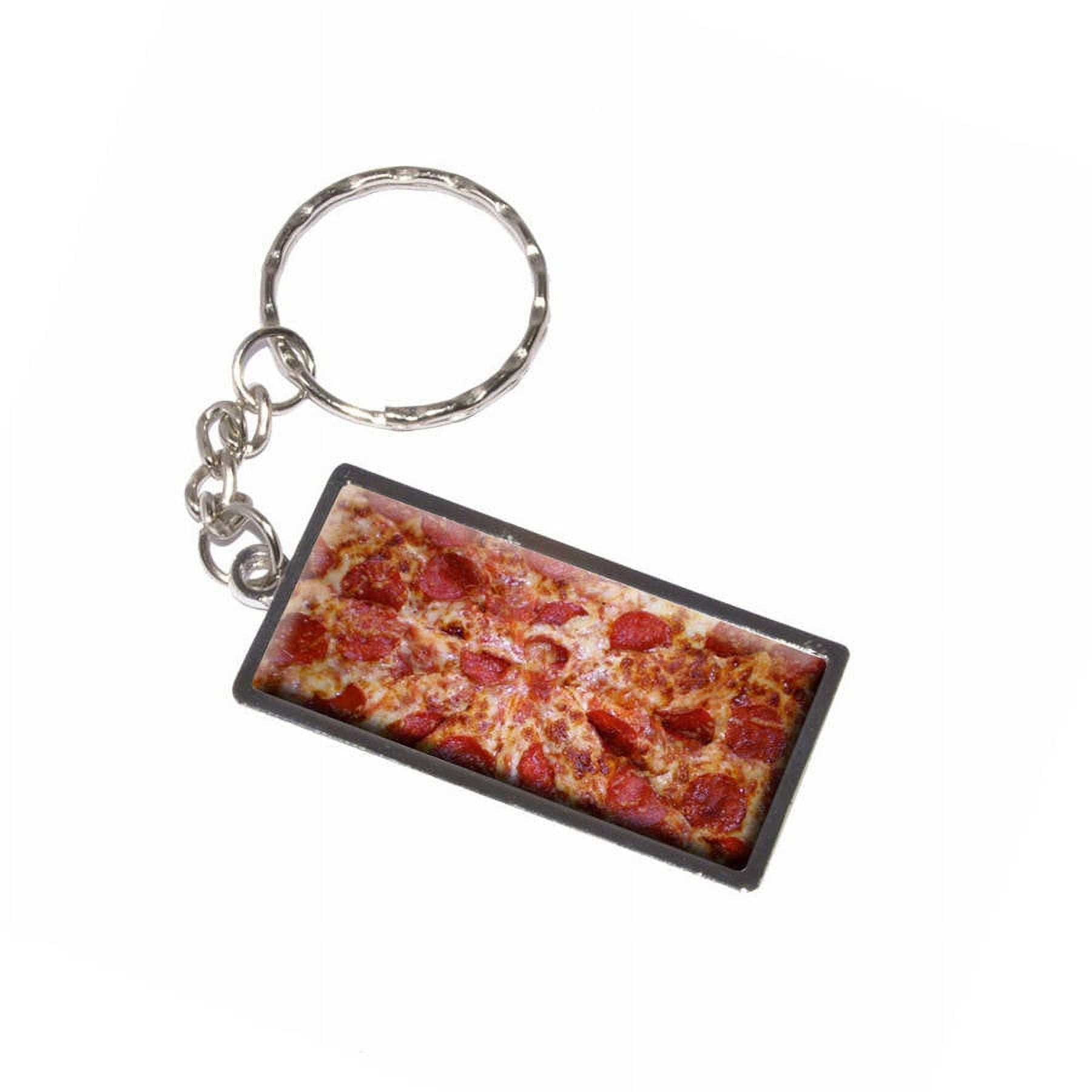 Cheese And Pepperoni Pizza Pie Keychain Key Chain Ring - Walmart.com
