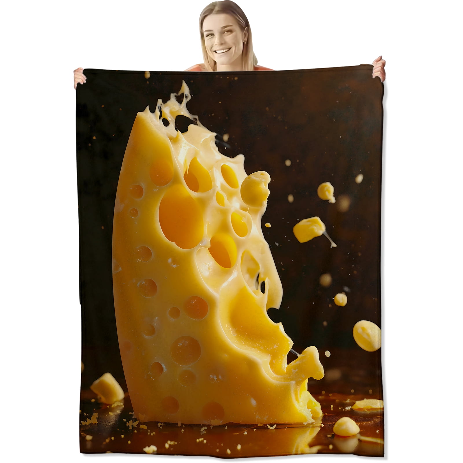 Cheese Blanket for Women Adults, Flannel Cheese Blankets Gifts, Cheese ...