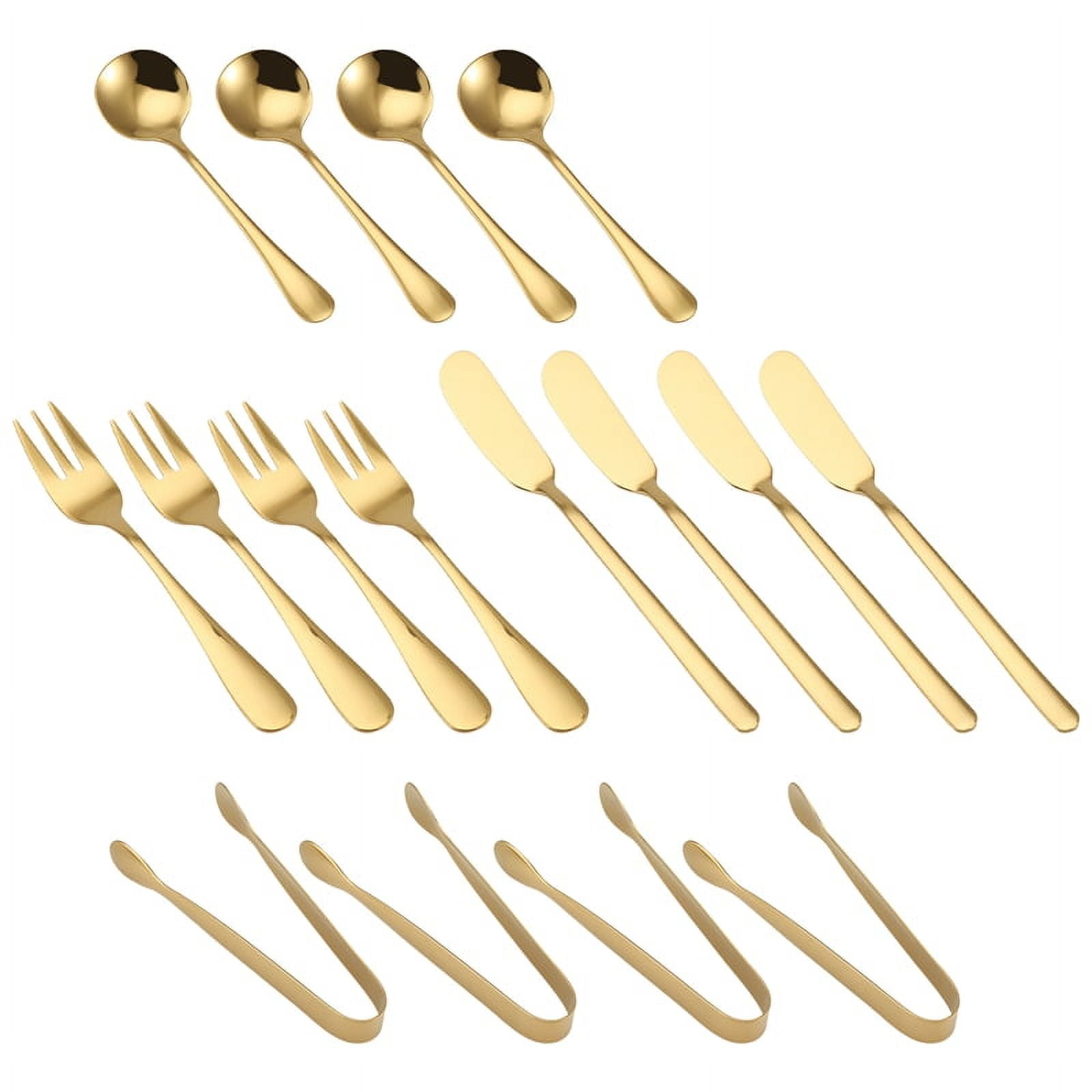 Cheese Butter Spreader Knives Set 16 Pieces Charcuterie Accessories Stainless Steel Serving ...