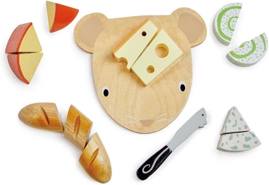 - Cheese Chop ng Board - Wooden Play Food Set with 4 Choppable Cheeses ...