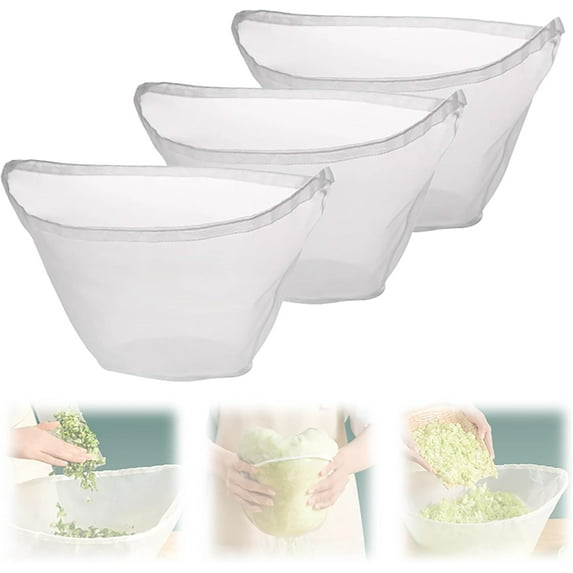 Cheese Cloth Bag for Straining, 3Pcs Reusable Cheese Cloth with Closed ...