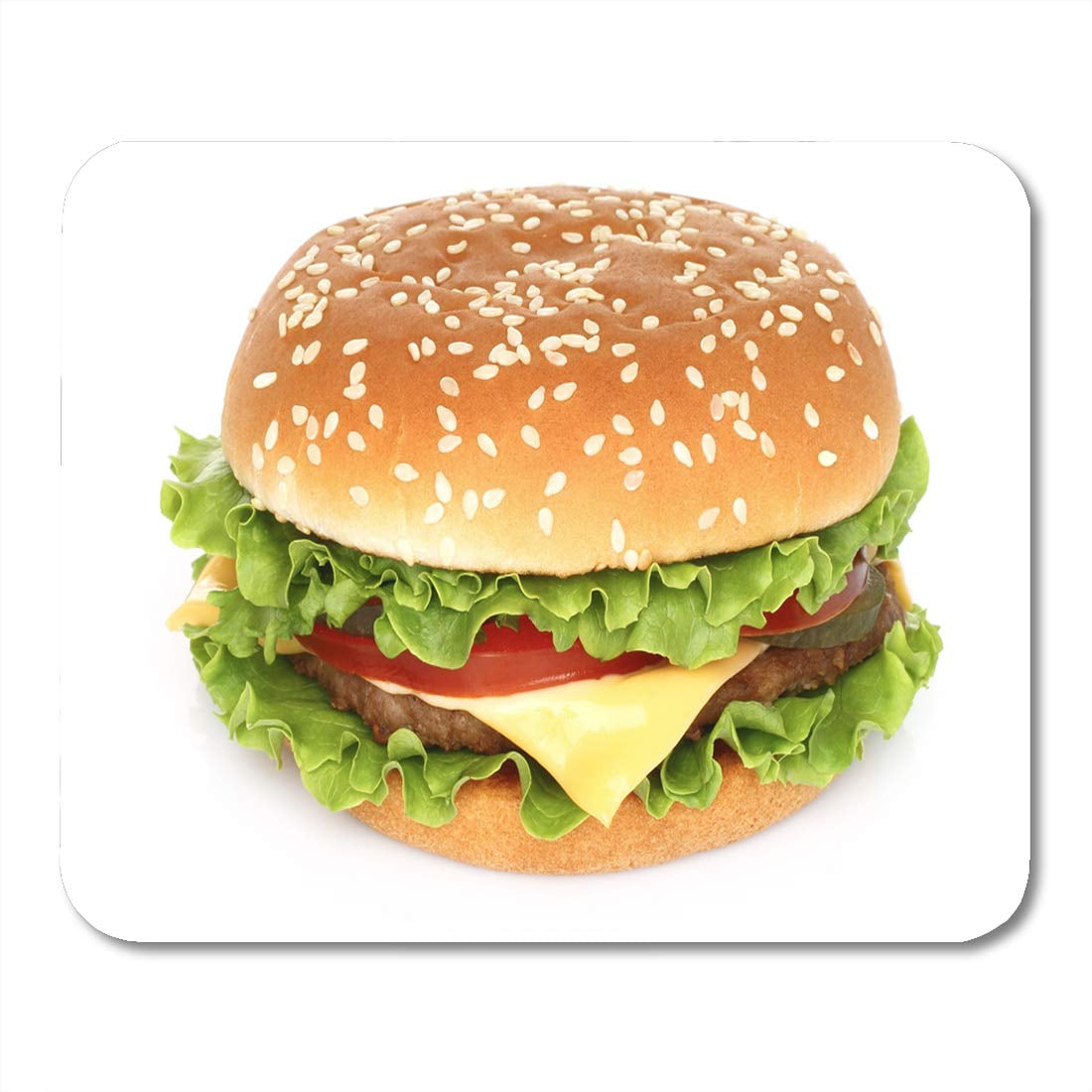 Cheese Colorful Burger Big Hamburger on White Cheeseburger Beef ...