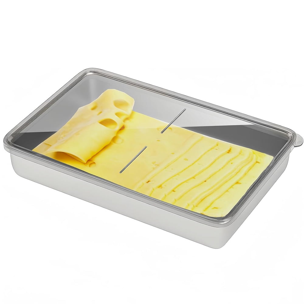 Cheese Container for Fridge,Deli Meat Fridge Organizers,Stainless Steel ...