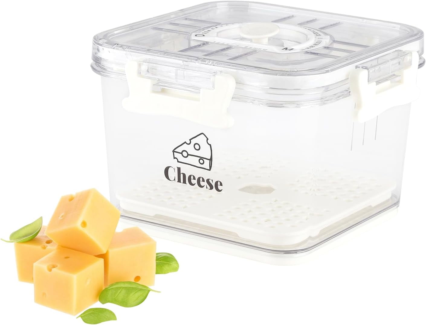 Cheese Container for Refrigerator,Cheese Keeper with Airtight Lid and ...