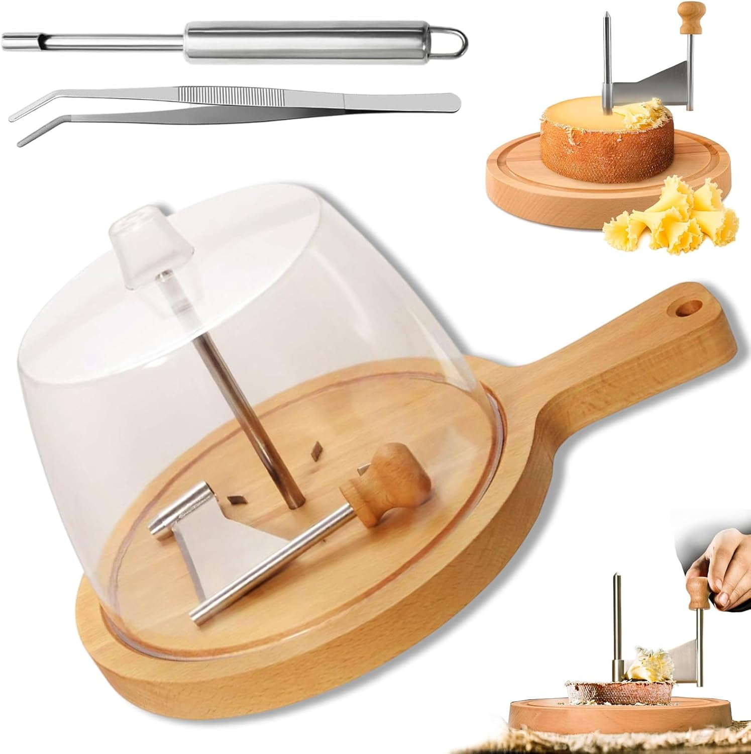 Cheese Curler Flower Maker Wheel Slicer, Cheese Curler Wheel with Lid ...