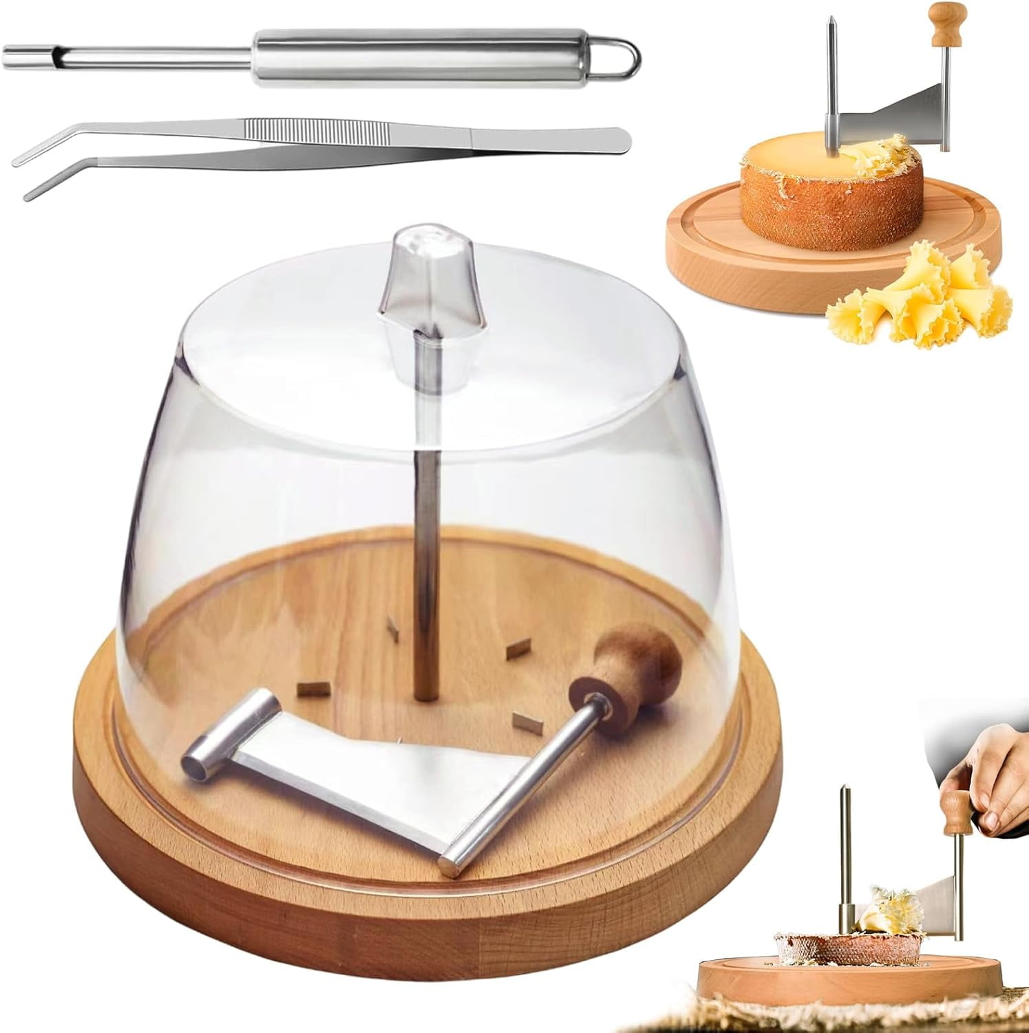 Cheese Curler Flower Maker Wheel Slicer, Cheese Curler Wheel with Lid ...