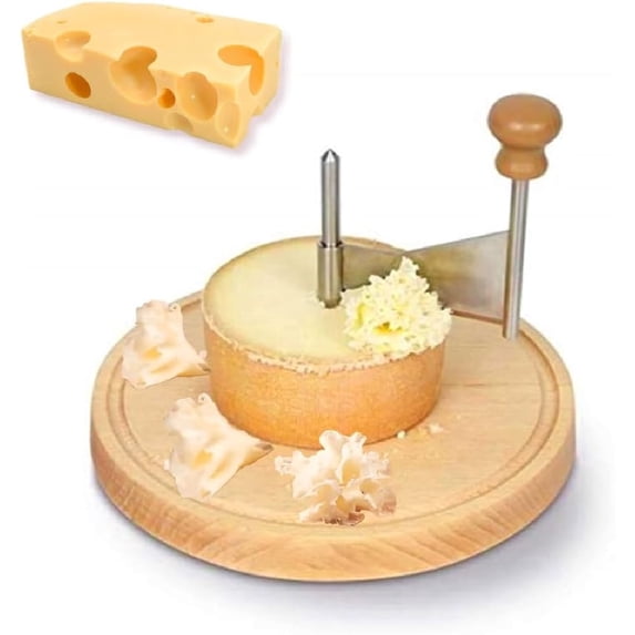 NOBRAND Cheese Curler Flower Maker Wheel Slicer Stainless Steel Wood ...