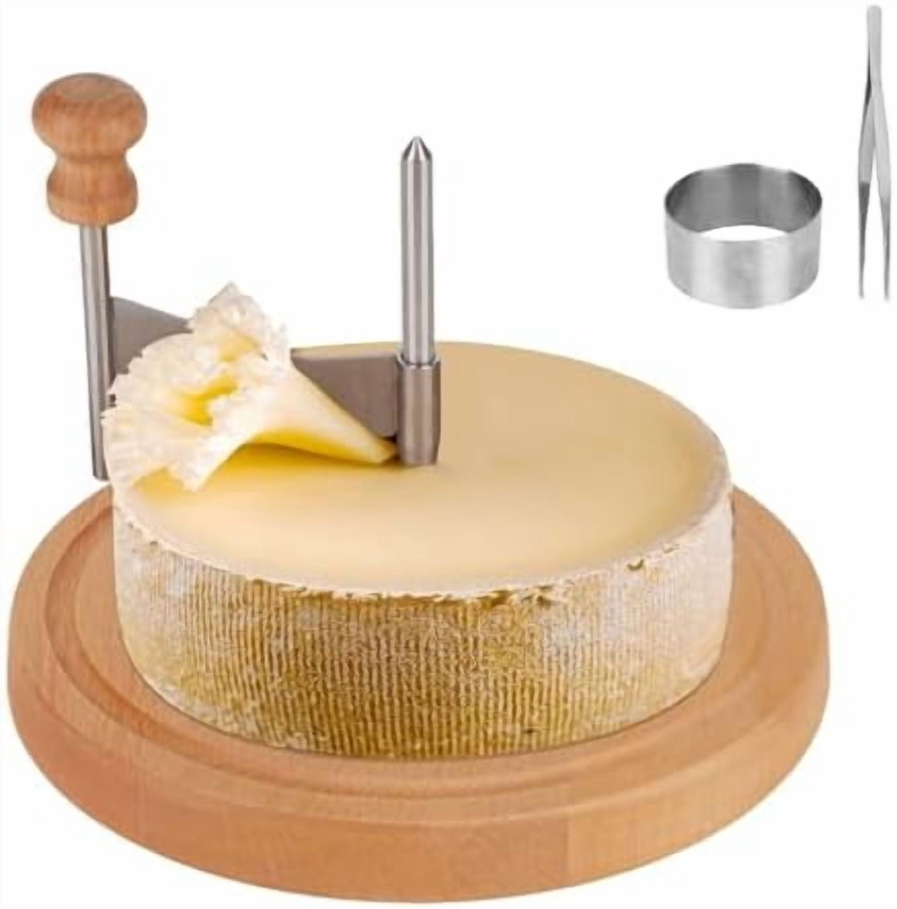 Cheese Curler Slicer, Wooden Base Create Rose Sharp Butter Flower ...