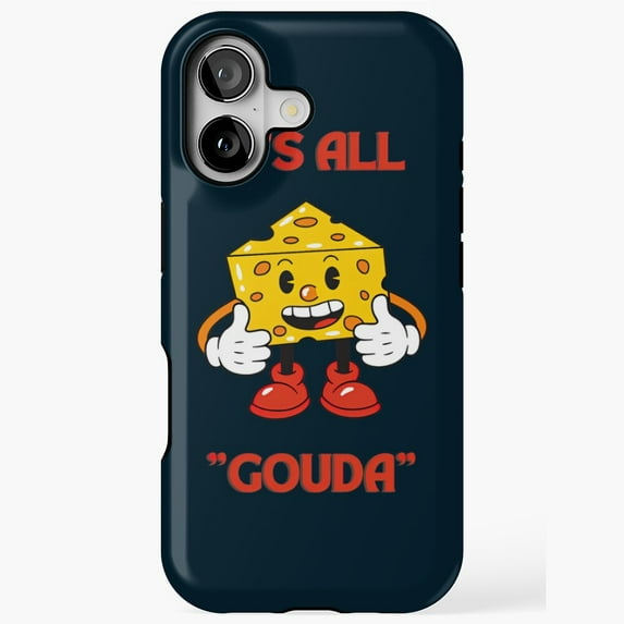 Cheese Face Funny Cartoon Expression Tough Case for iPhone 17 to 11 Pro ...