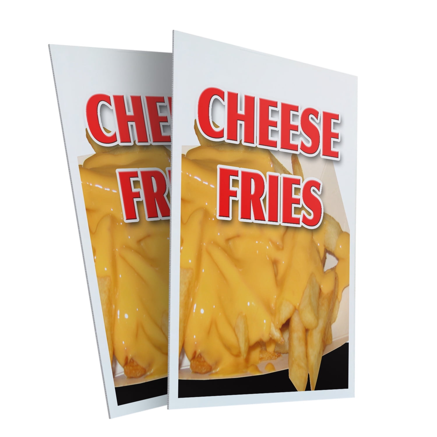Cheese Fries (2-PACK) 24" x 36" Plastic Signs | Sign Insert 4mm ...