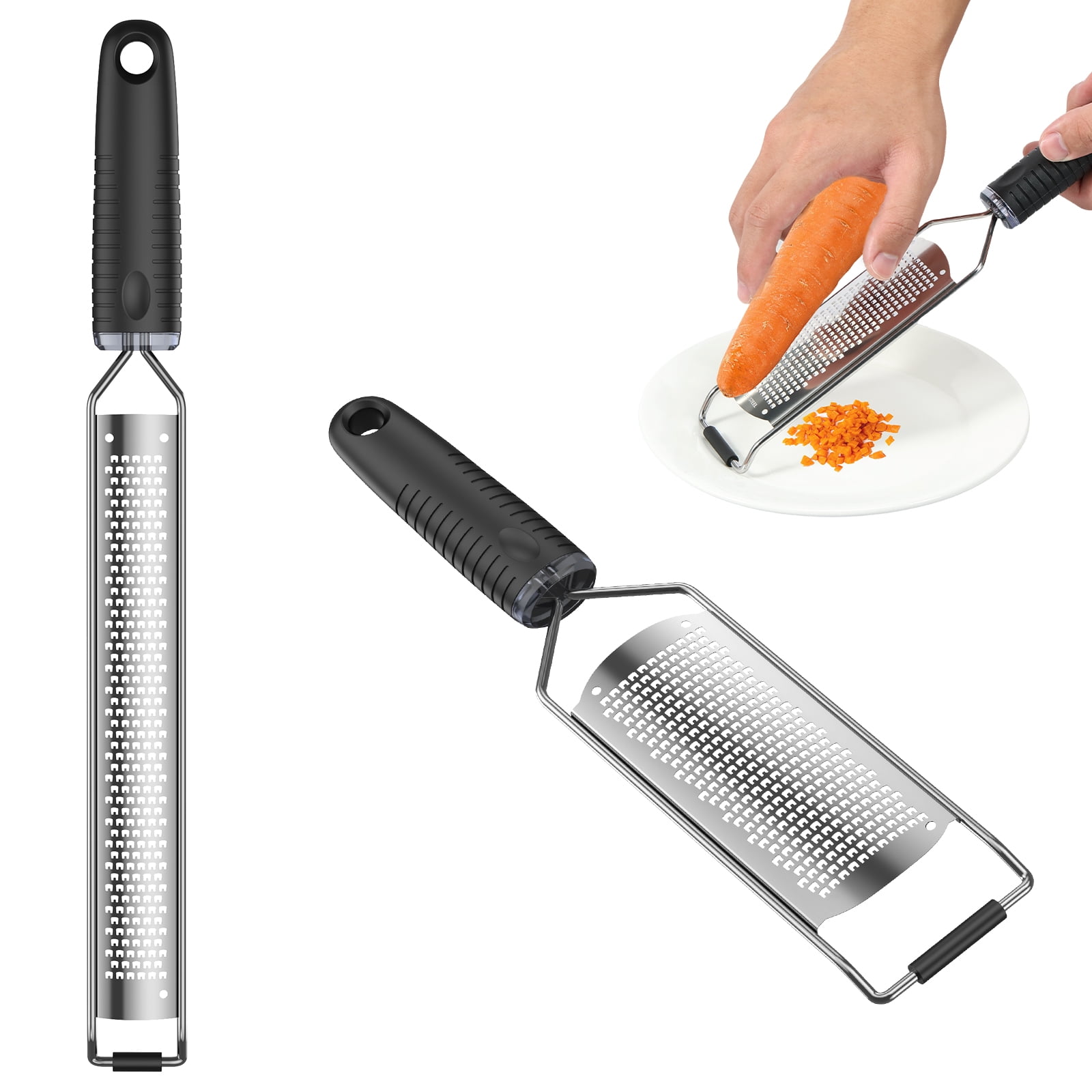 Cheese Grater Citrus Zester Lemon Zester Pack of 2-304 Stainless Steel ...