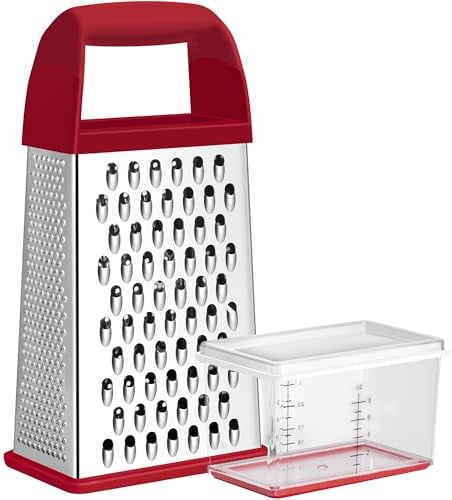 Cheese Grater With Container, Professional Cheese Grater with Handle ...