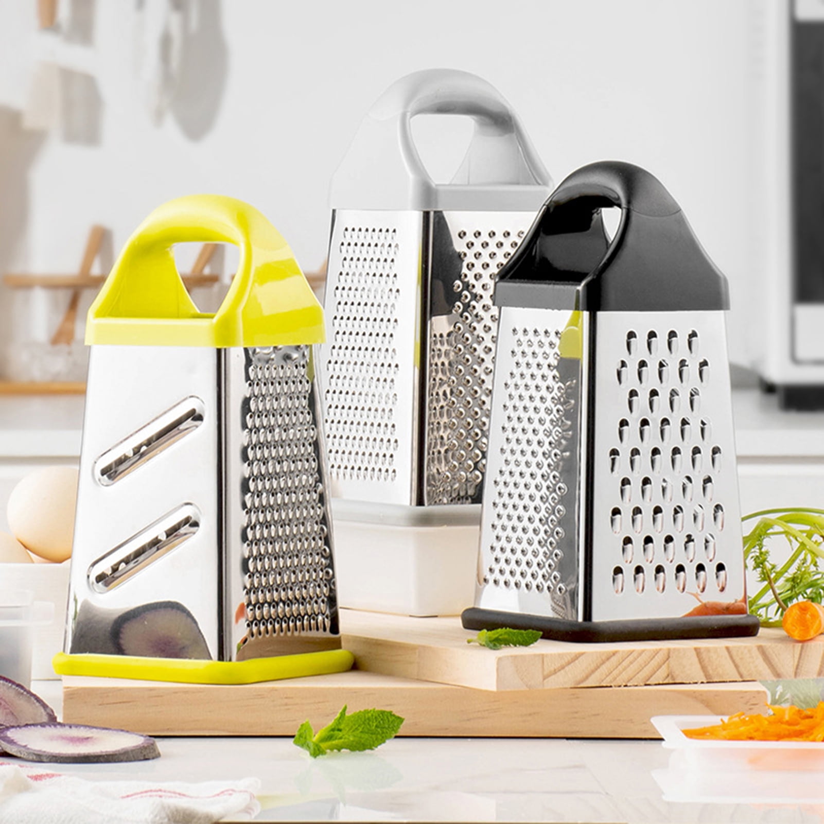 Cheese Grater with Container Stainless Steel Box Grater for Vegetables ...