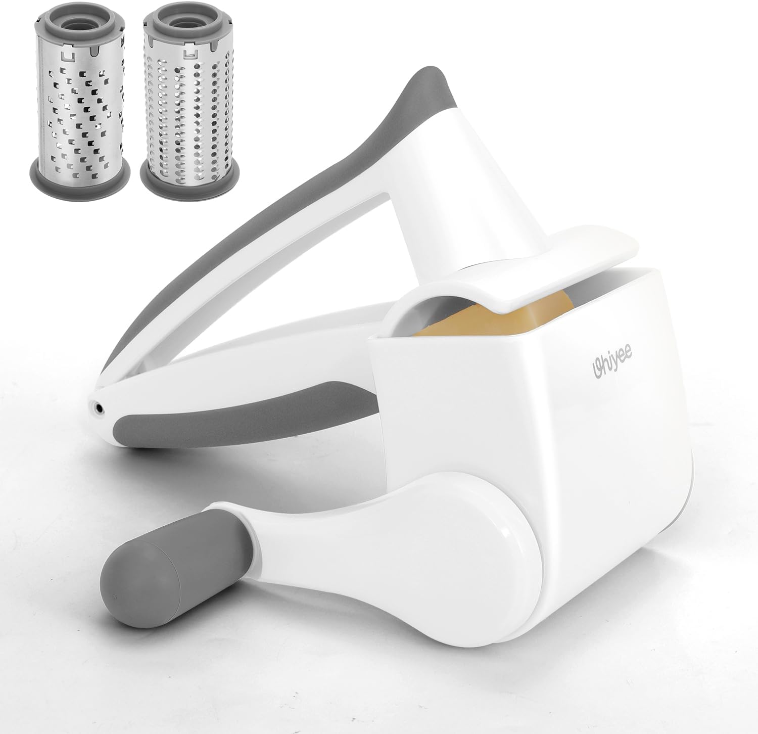 Cheese Grater Hand Crank, UHIYEE Patented Rotary Parmesan Cheese Grater ...