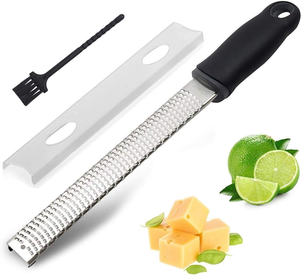 Cheese Grater, Professional Stainless Steel Grater with Handle, Flat ...