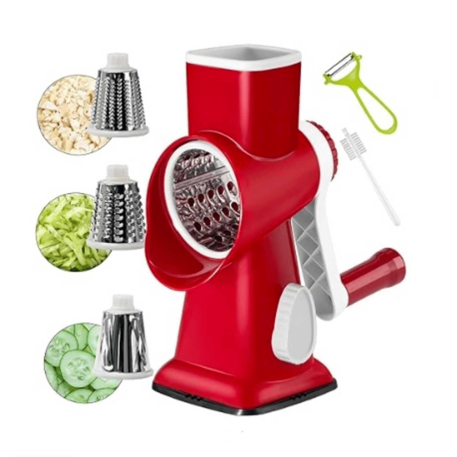 Cheese Grater,Rotary Cheese Grater Multi-Purpose Stainless Steel Cheese ...