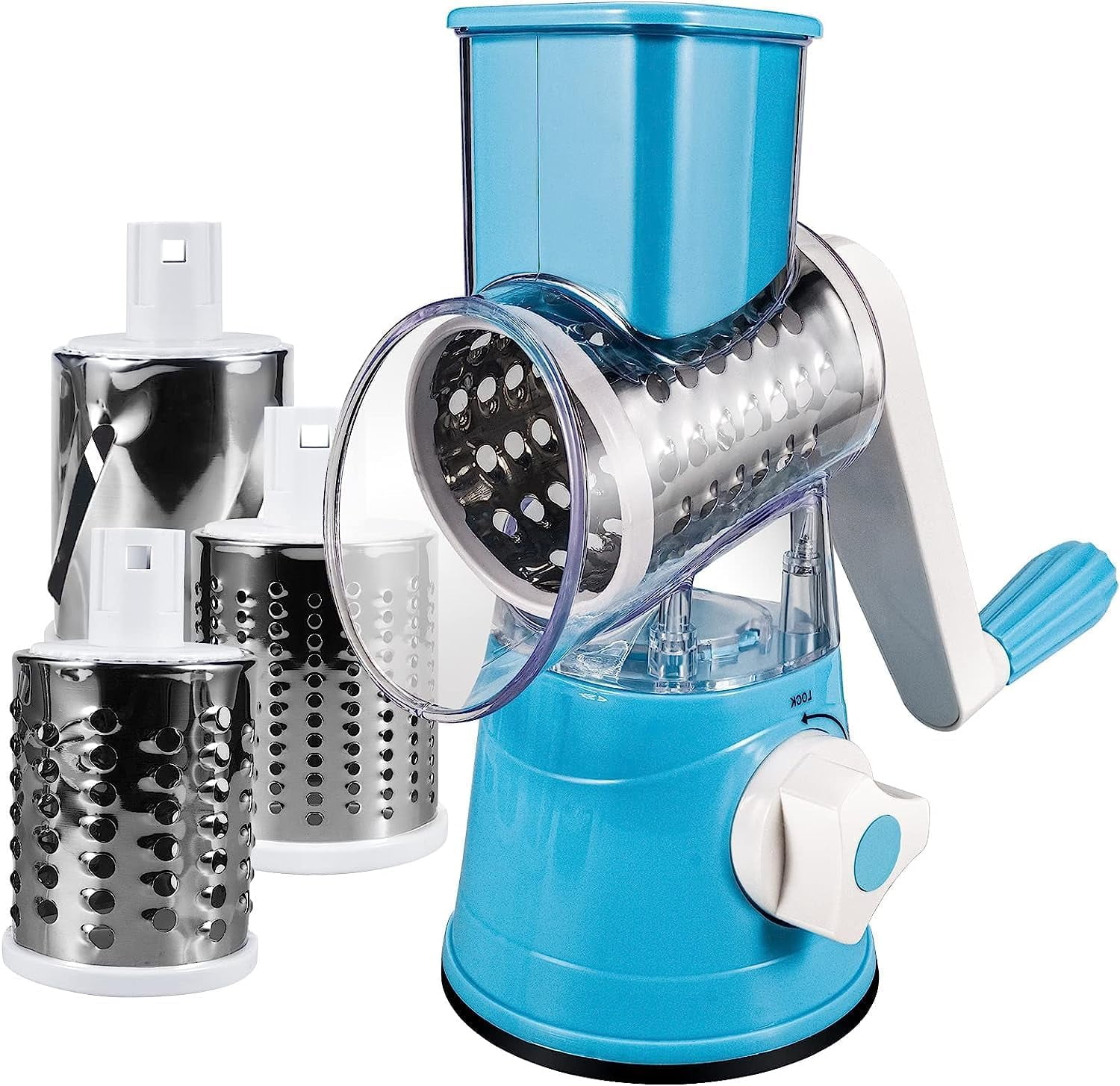 Cheese Grater Rotary, Rotary Grater for Kitchen, 3 in 1 Grater ...