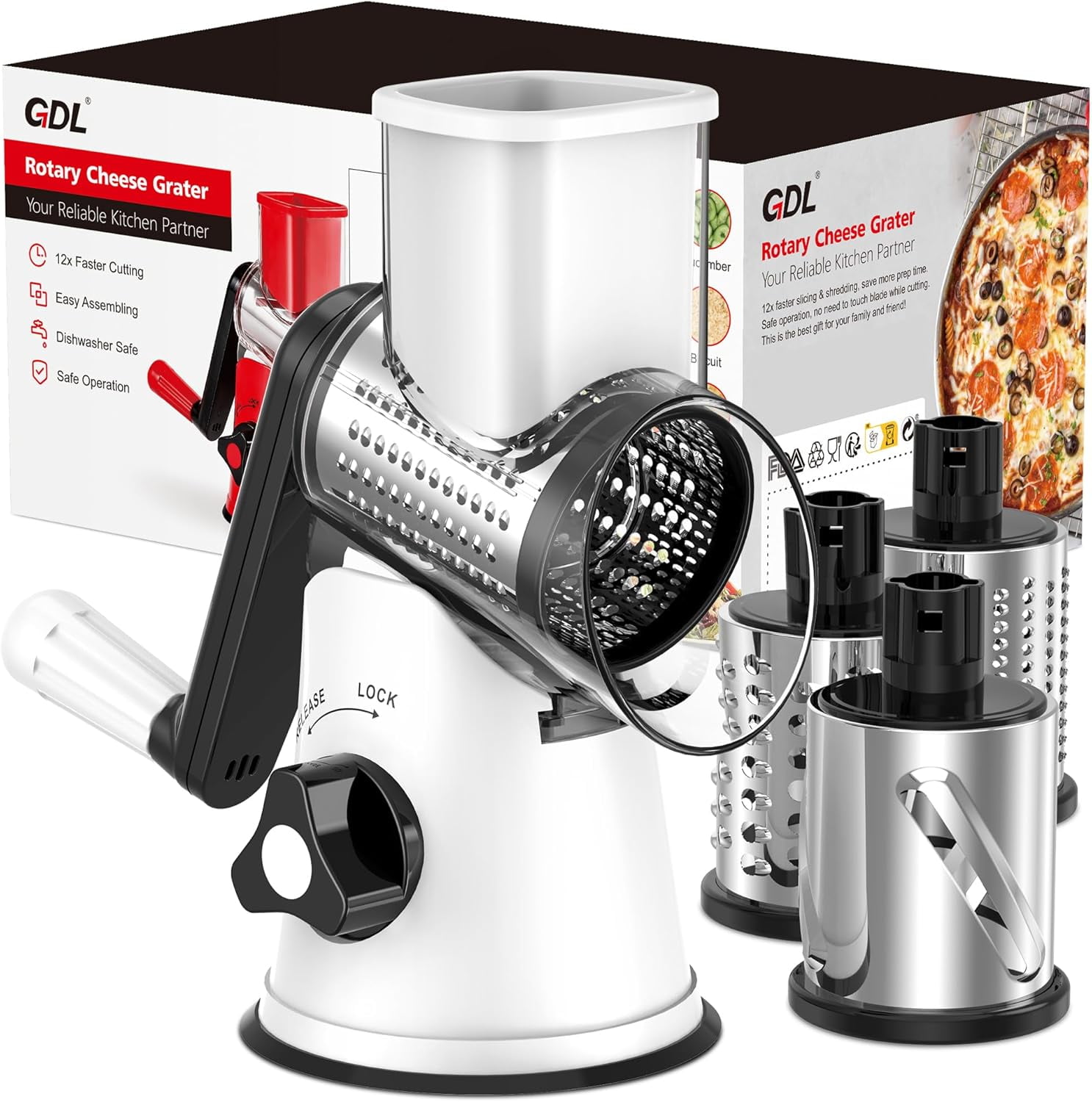 Cheese Grater Rotary, Rotary Grater for Kitchen, Kitchen Grater ...